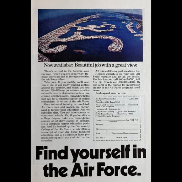 Us Air Force | Art | 974 Us Air Force Print Ad 1973 Beautiful Job With ...